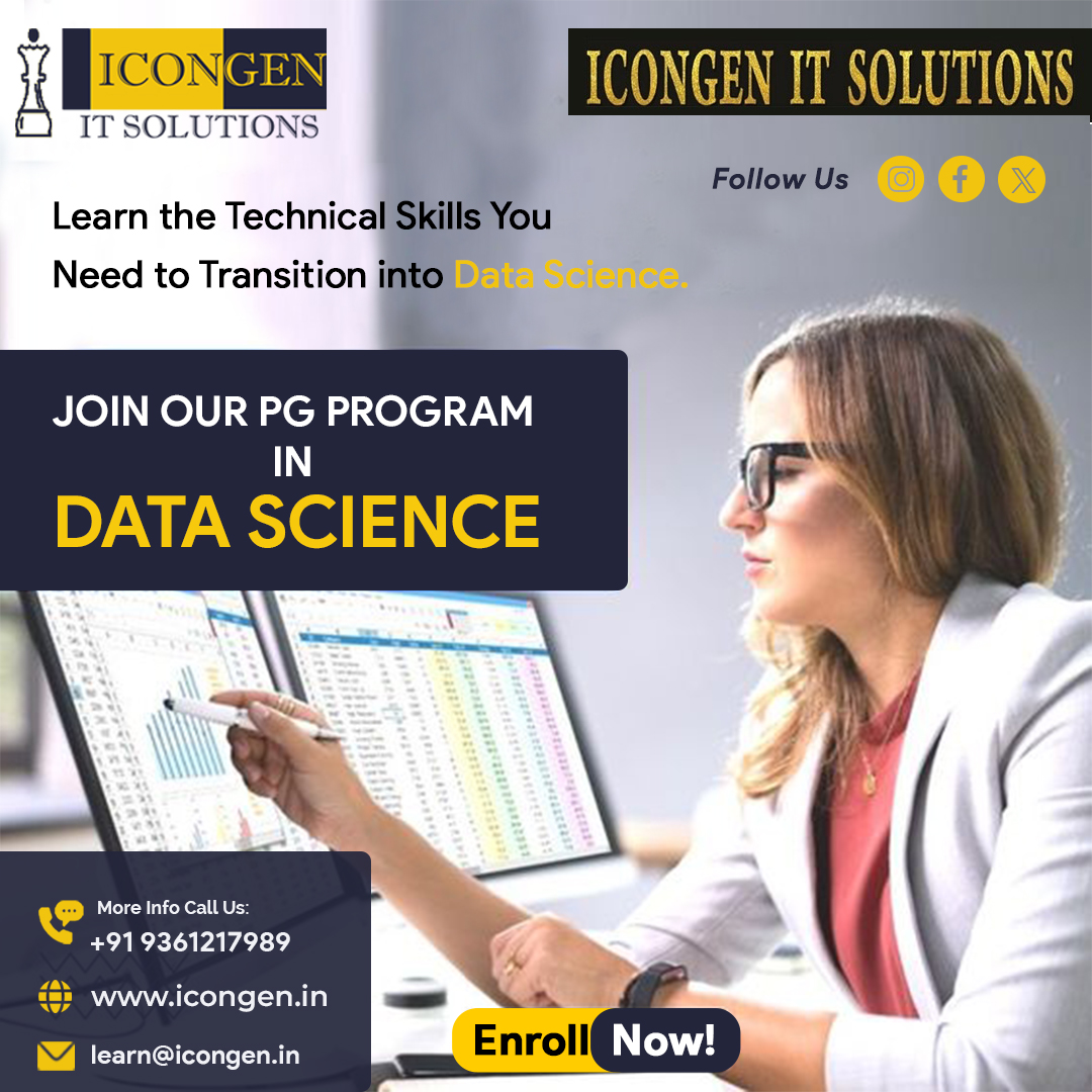 📊 Transition into Data Science with Essential Technical Skills! 📊 Join iconGen IT Solutions for ...