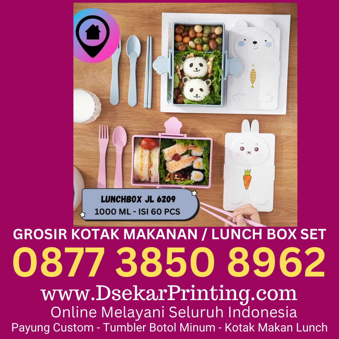 0877–3850–8962 (BERKUALITAS), Supplier Kotak Makan Lunch Box Set Mentok ...