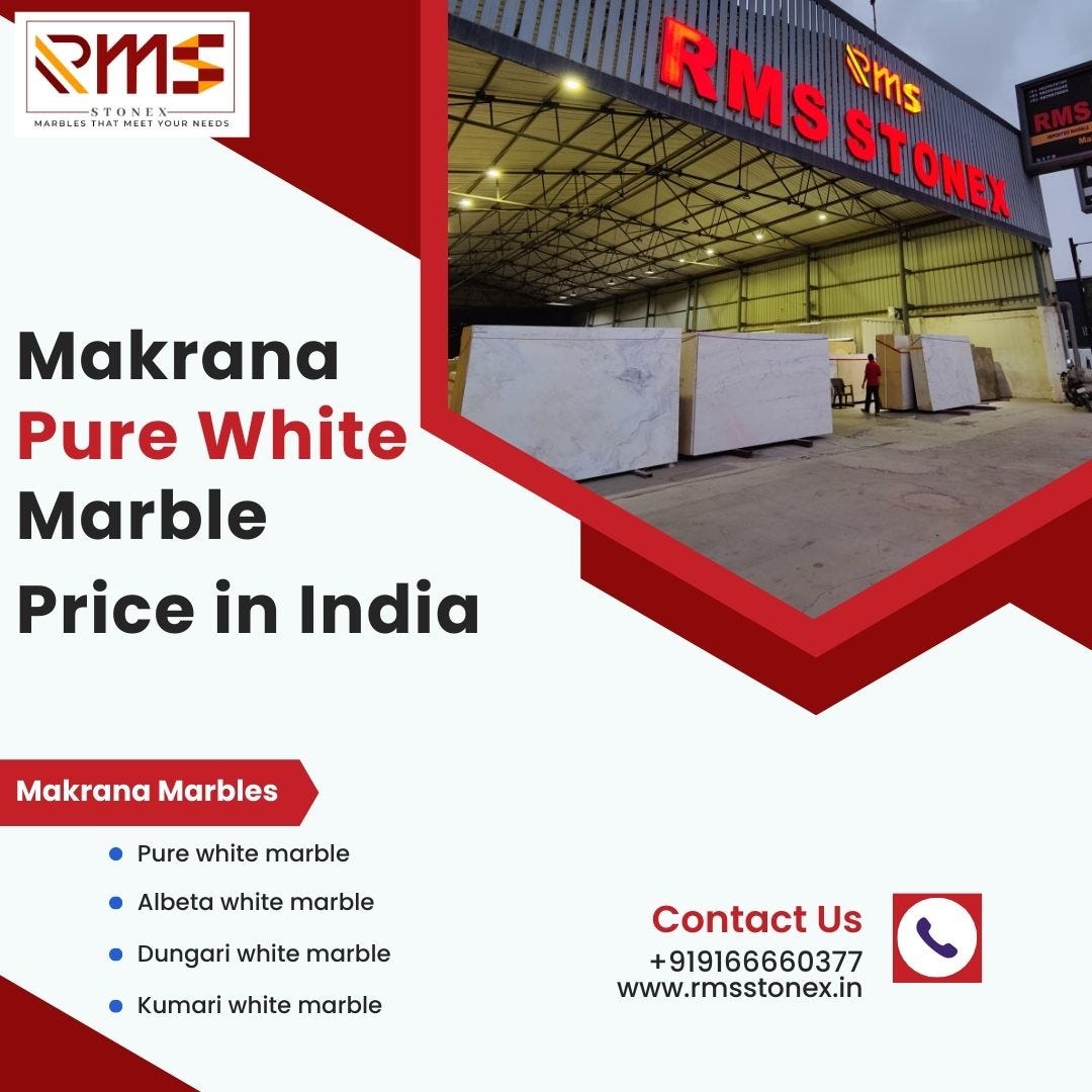 Makrana Pure White Marble Price in India — RMS Stonex | by RMS Stonex ...