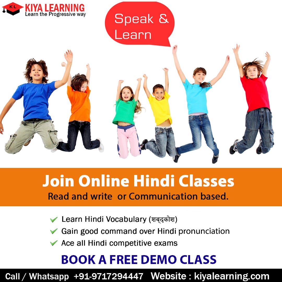 Hindi Classes in Singapore | Kiya Learning - Kiya learning - Medium