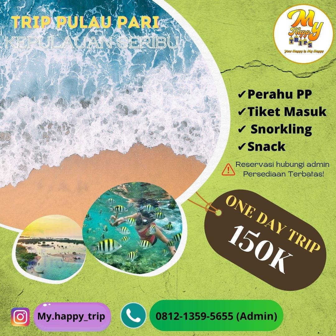one day trip 3 pulau seribu MY HAPPY TRIP VIRAL, (0812–1359–5655) - trippulau - Medium