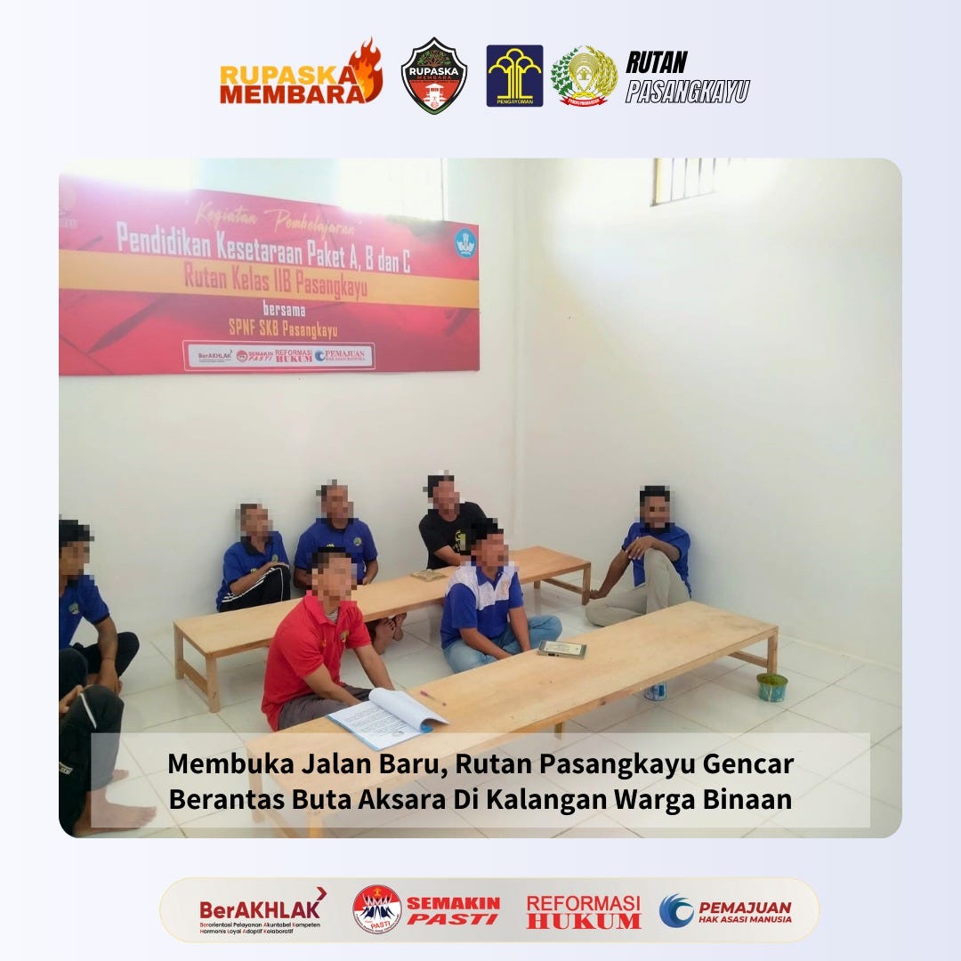 Membuka Jalan Baru, Rutan Pasangkayu Gencar Berantas Buta Aksara Di ...