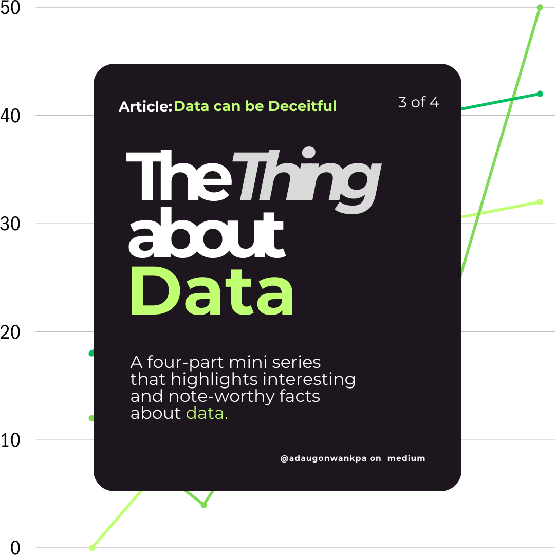 Data can be Deceitful | The Thing About Data pt. 3 | by Adaugo Nwankpa ...