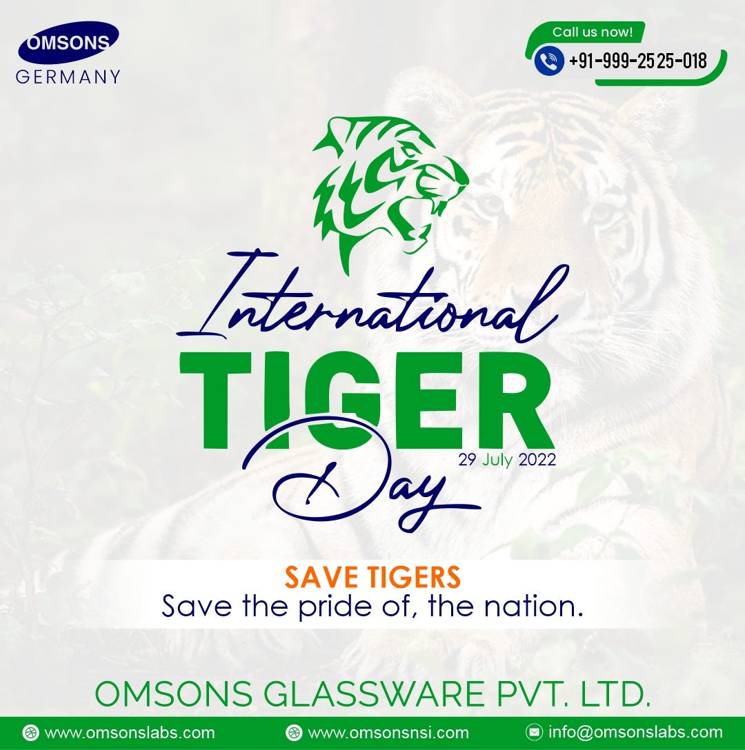 WORLD TIGER DAY - Omsons Glassware - Medium