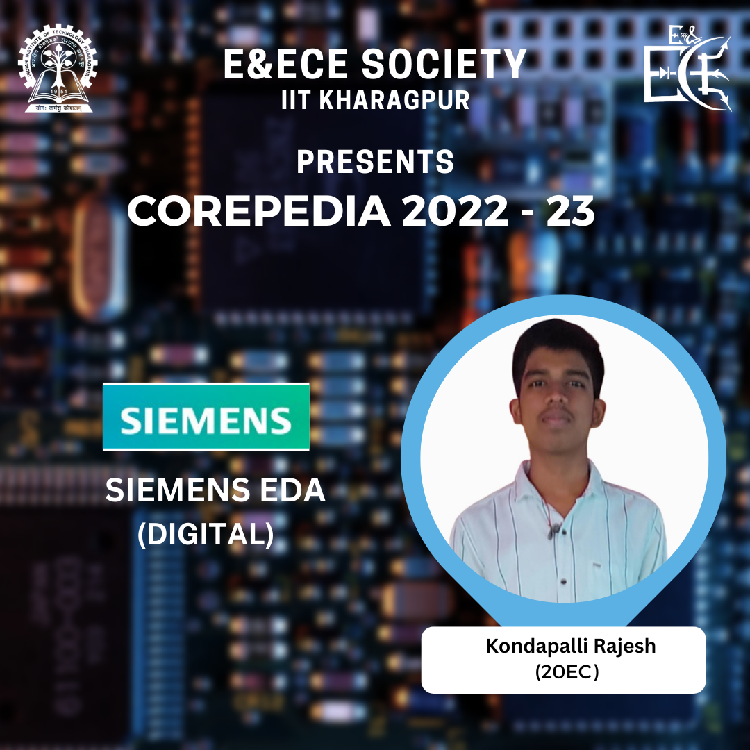 Internship at Siemens EDA (Digital) | Kondapalli Rajesh (20EC ...