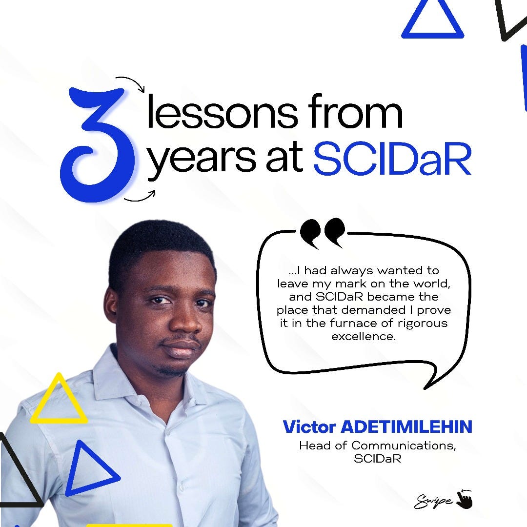3 Lessons from 3 Years at SCIDaR. Starting out in the development space ...