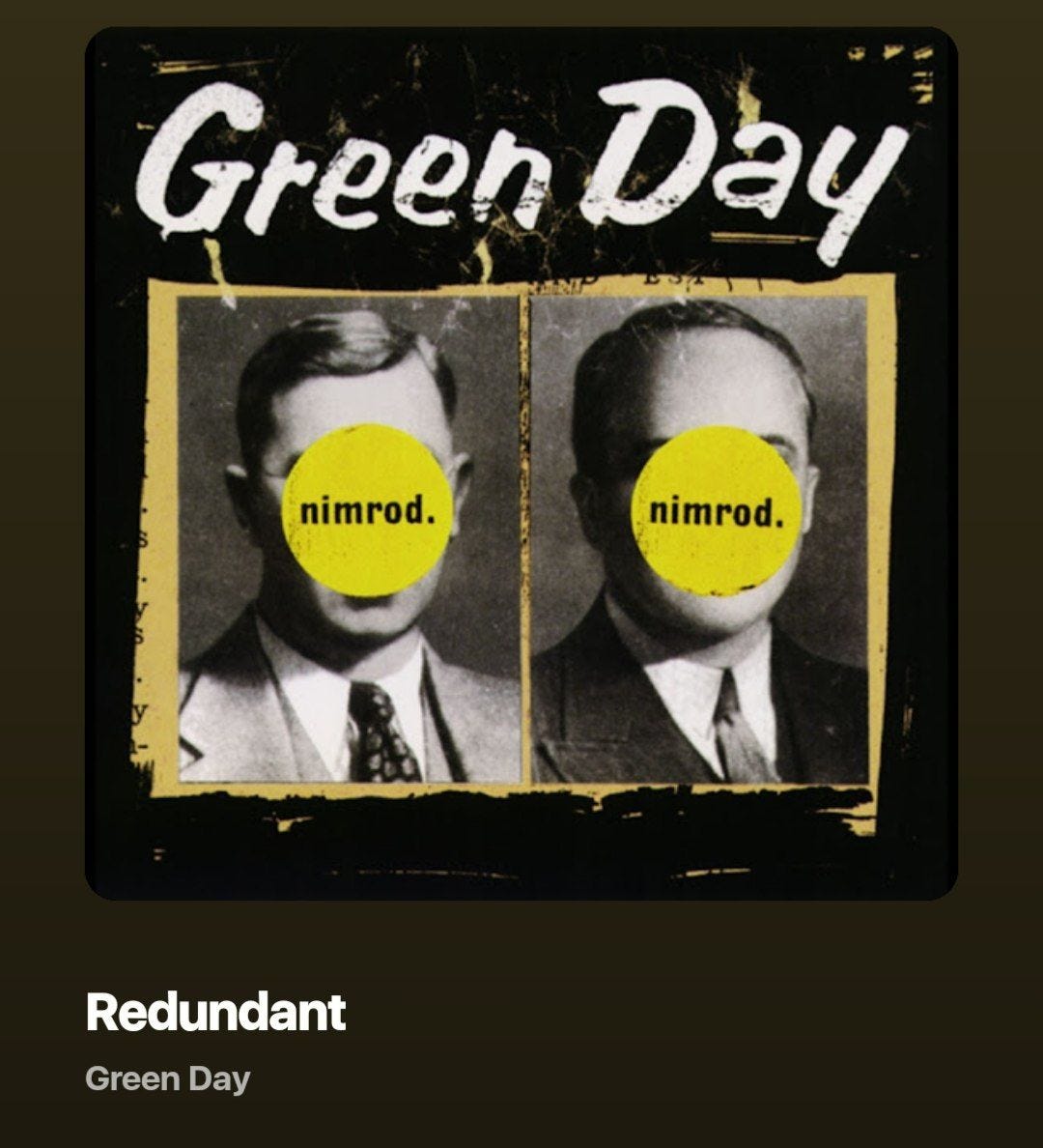 Our Unwritten Tracklist.. Redundant — Green Day | by J–4th | Apr, 2025 ...