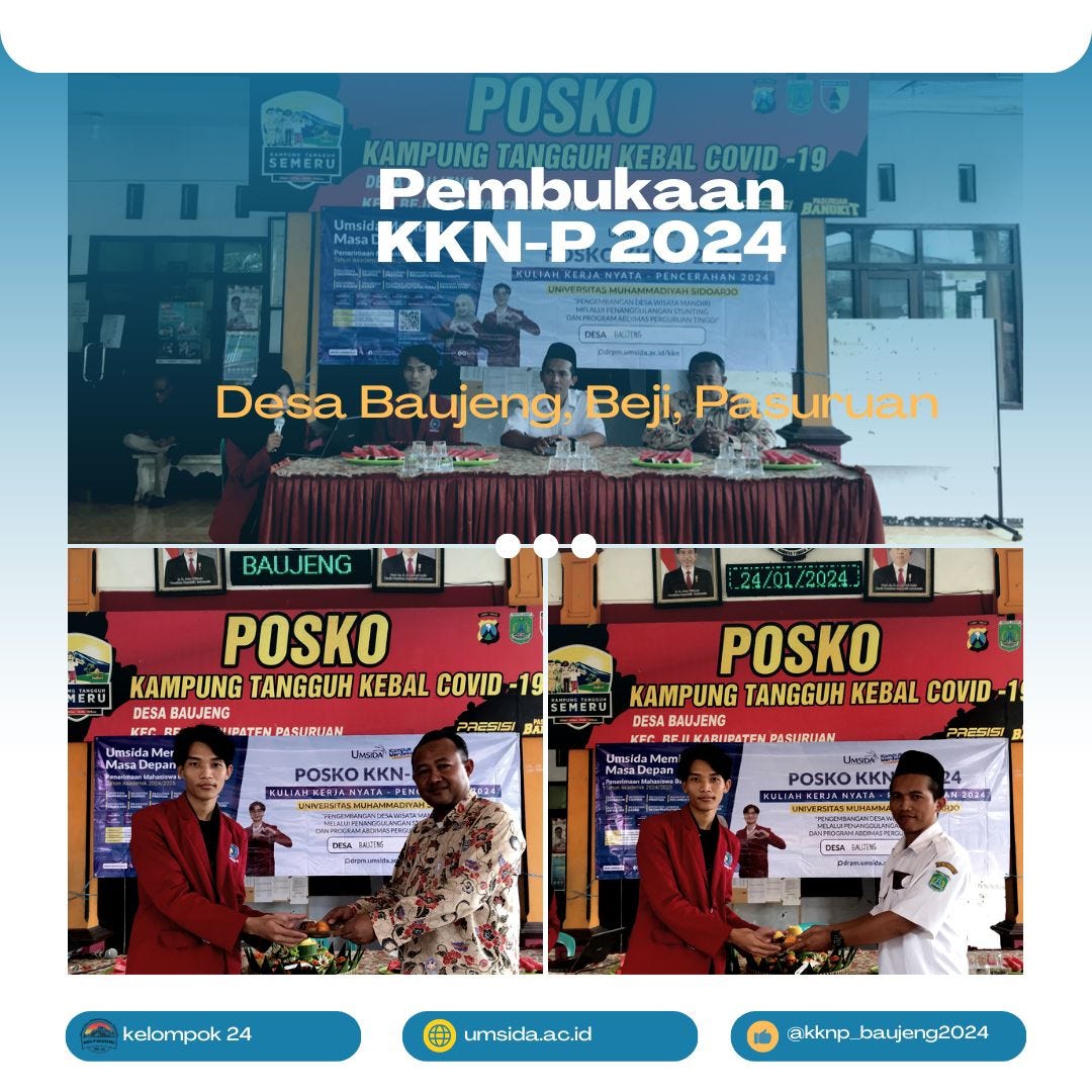 Pembukaan KKN-P 2024 Umsida di Desa Baujeng, Beji: Mahasiswa Kelompok ...