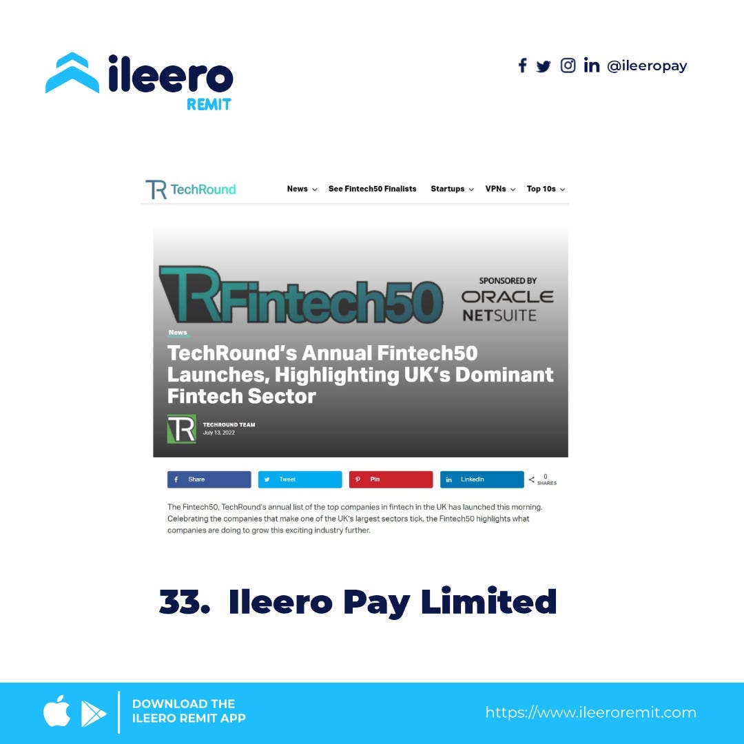 Ileero Pay Announced as One of the Top 50 Fintech's in 2022 - Ileero ...