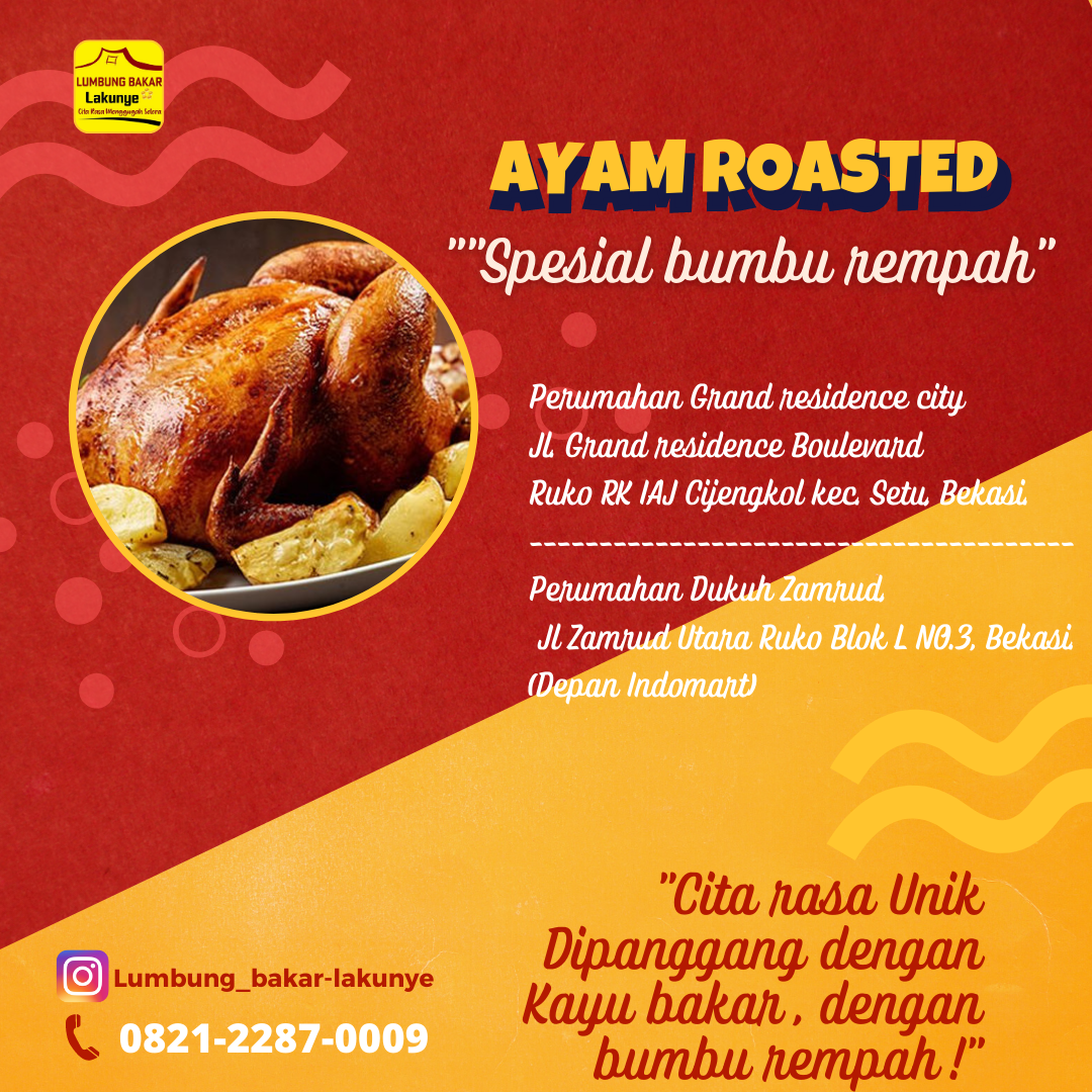 MANTAP, CALL 0821–2287–0009, CHICKEN ROASTED VIRAL - Ayam Panggang ...
