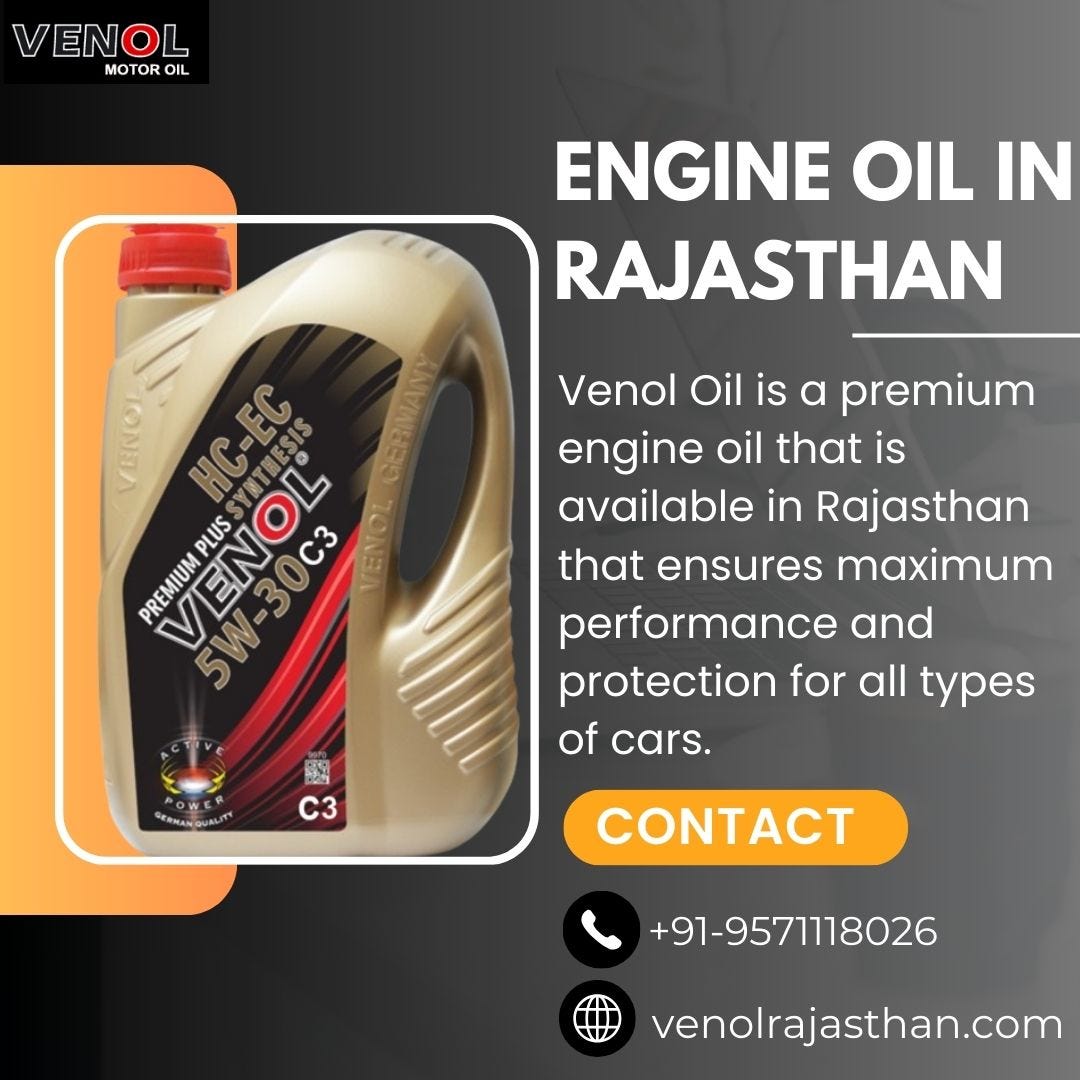 Engine Oil in Rajasthan - Venol Motor Oil - Medium