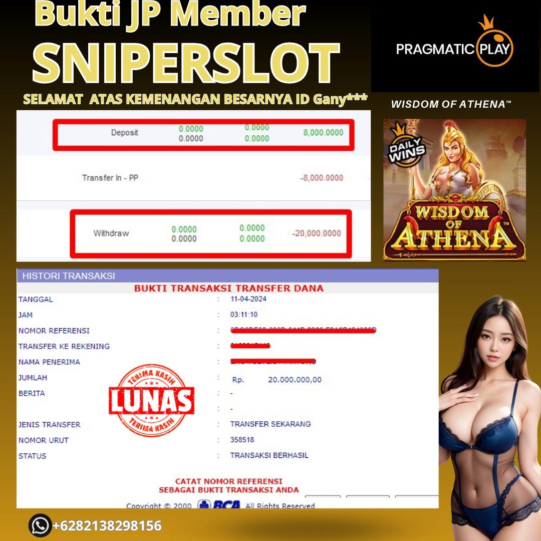 Selamat atas kemenangan besar yang di dapat kan boskuu -Bonus deposit buat member baru 50% ...