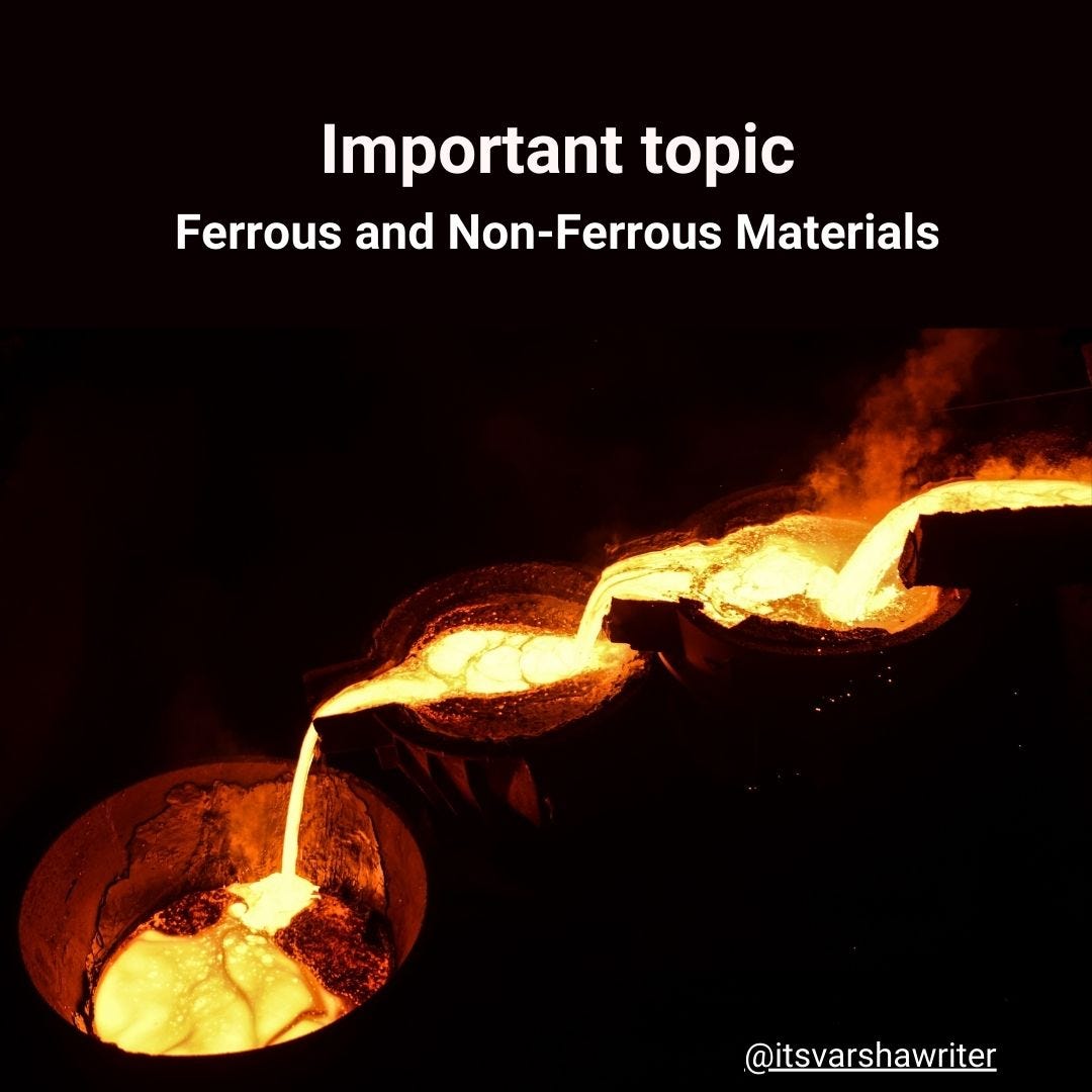 Important Topic : Ferrous and Non-Ferrous Materials | by Varsha Rathore ...