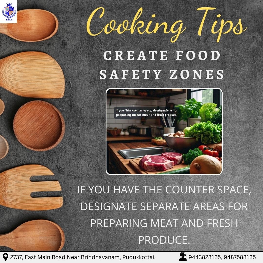 Create separate food safety zones in your kitchen! 🌿 If you have enough ...