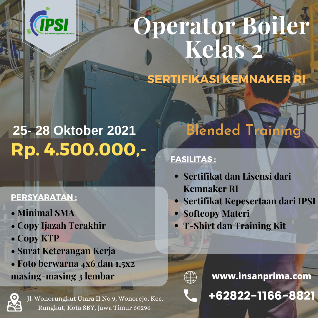 Pelatihan K3 Operator Boiler Kelas 2 - Pelatihan K3 Online Terbaik - Medium