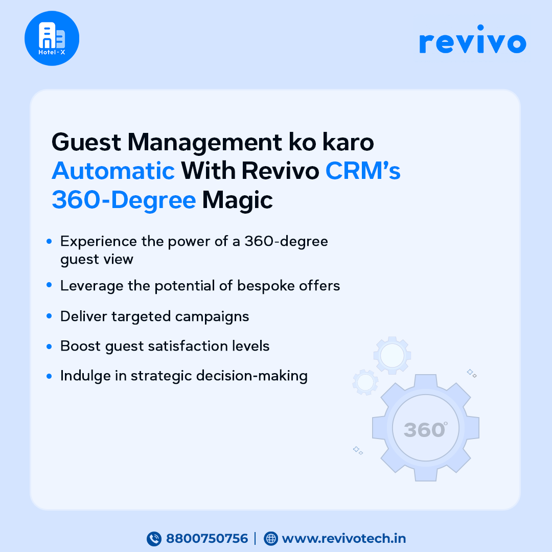 Put a stop to erratic guest management, as Revivo CRM brings you the ...