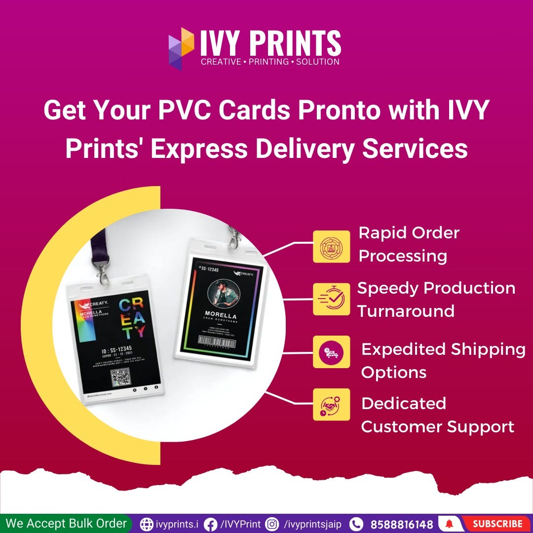 IVY Prints: Your Ultimate Destination for Fast Delivery PVC Cards in India | by Ivyprints | Mar ...