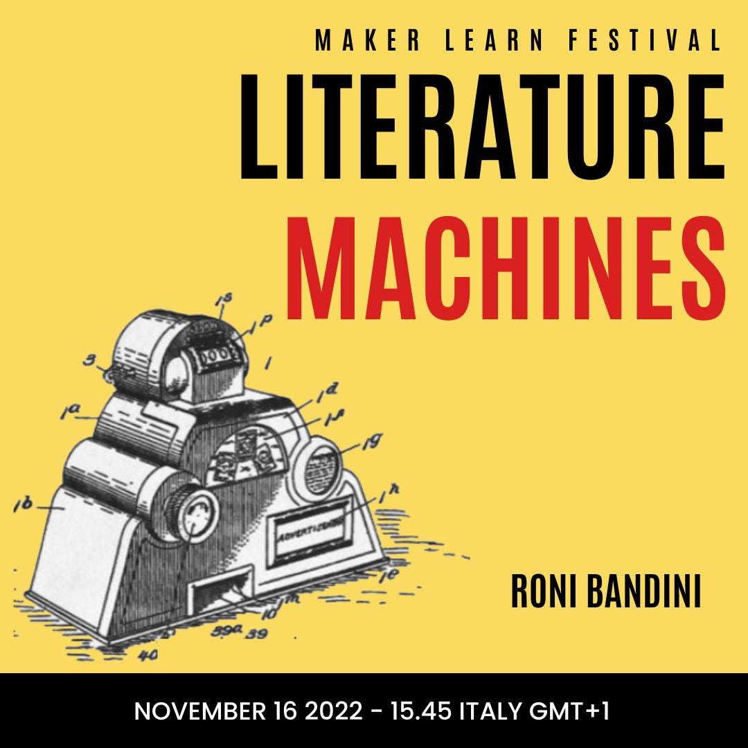 Literature machines talk - Roni Bandini - Medium