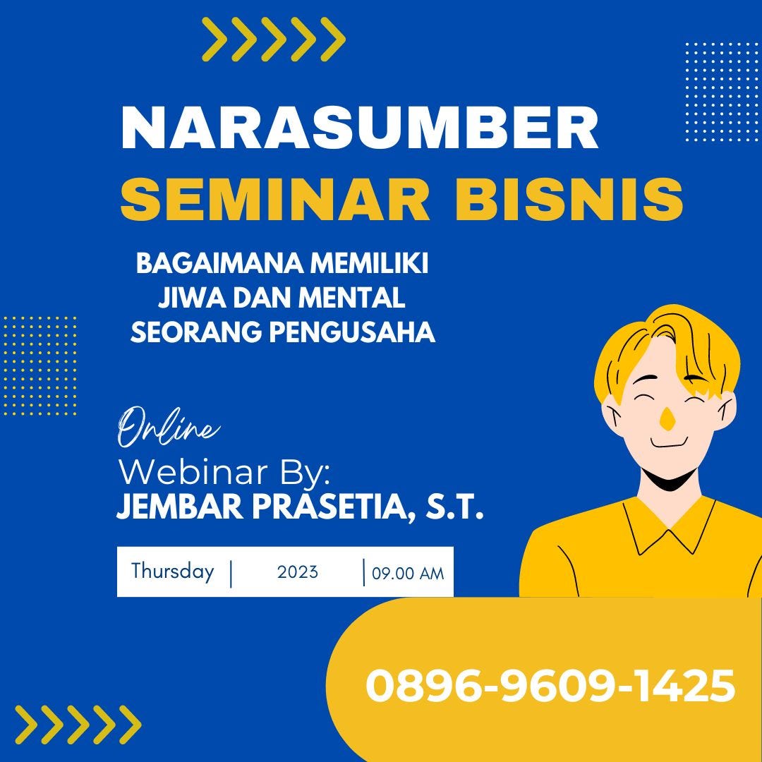 Pembicara Seminar Bersertifikat Bandung Panjunan, WA 0896–9609–1425 ...