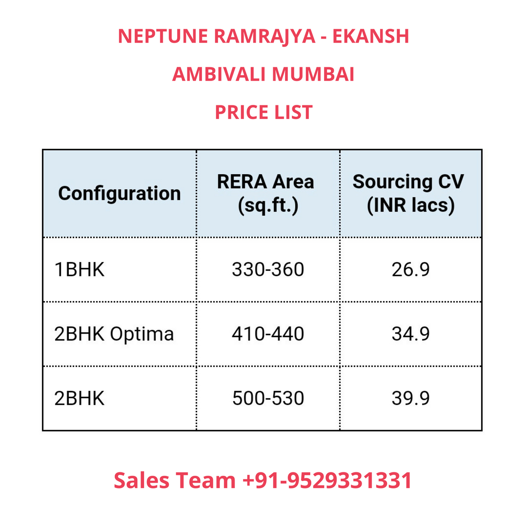 Neptune Ramrajya — Neptune Ekansh in Ambivali Mumbai — Residential ...