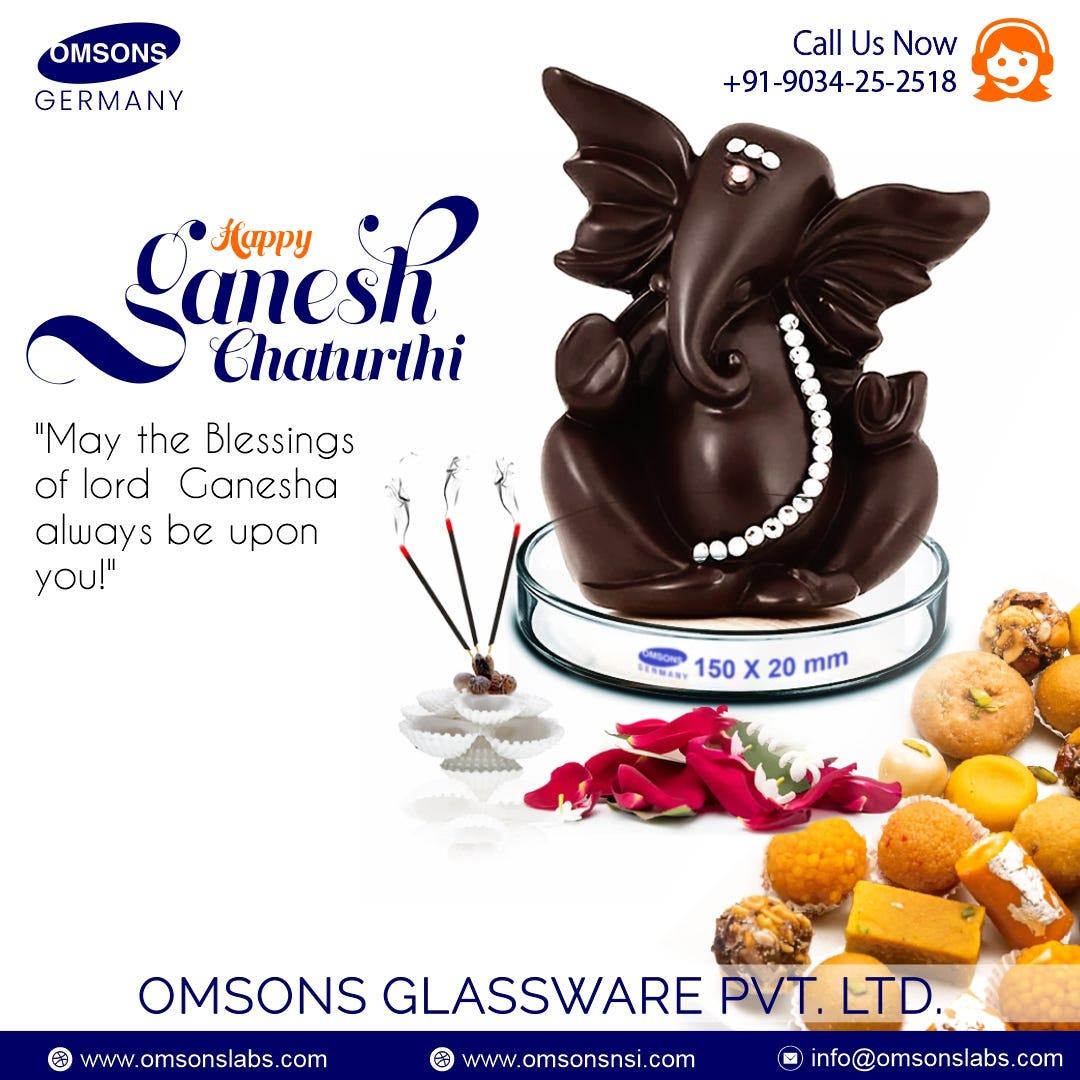 Ganesh Chaturthi - Omsons Glassware - Medium
