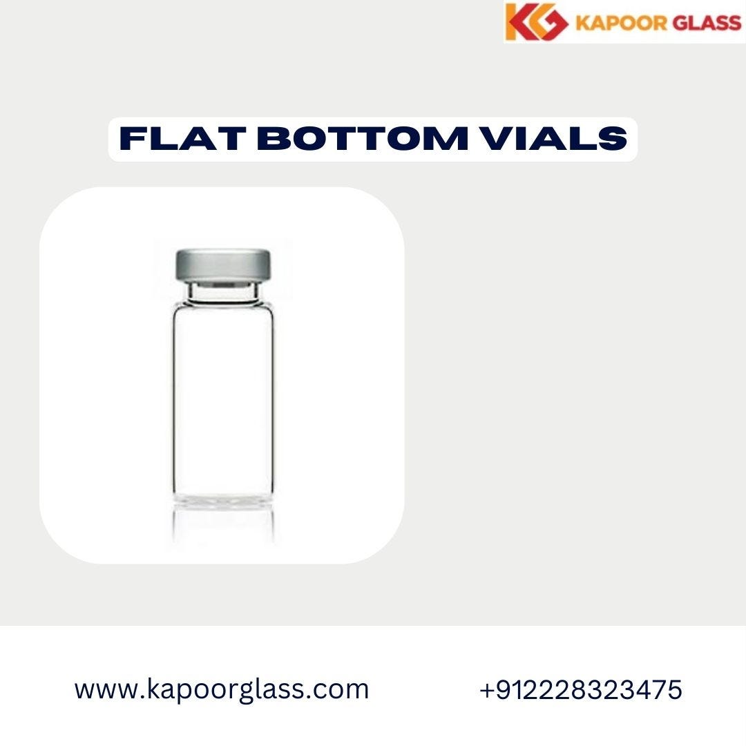 Flat Bottom Vials: Kapoor Glass - Kapoor Glass - Medium