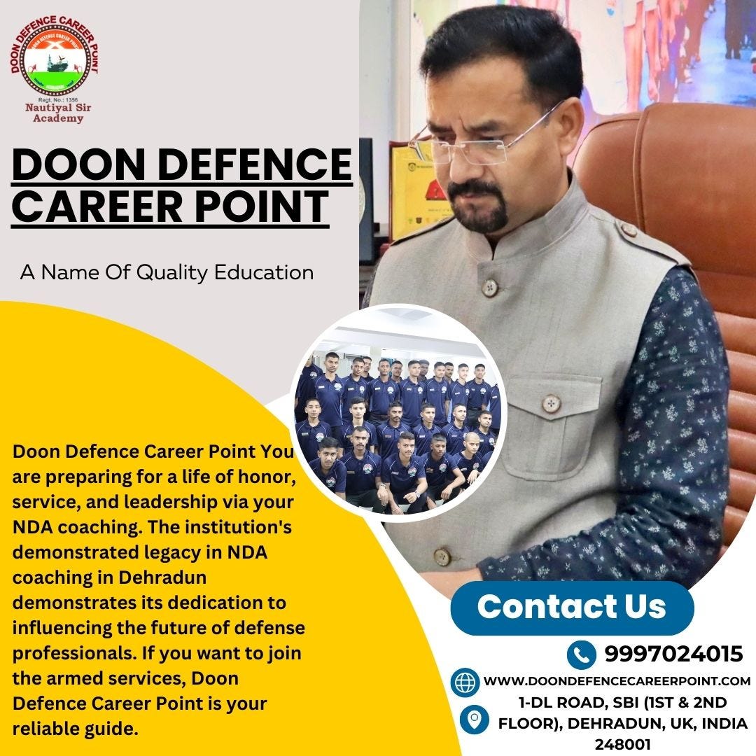 Unlock Your Potential NDA Coaching at Doon Defence Career Point in ...