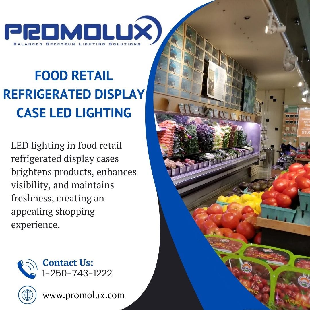Food Retail Refrigerated Display Case Led Lighting - Promolux - Medium