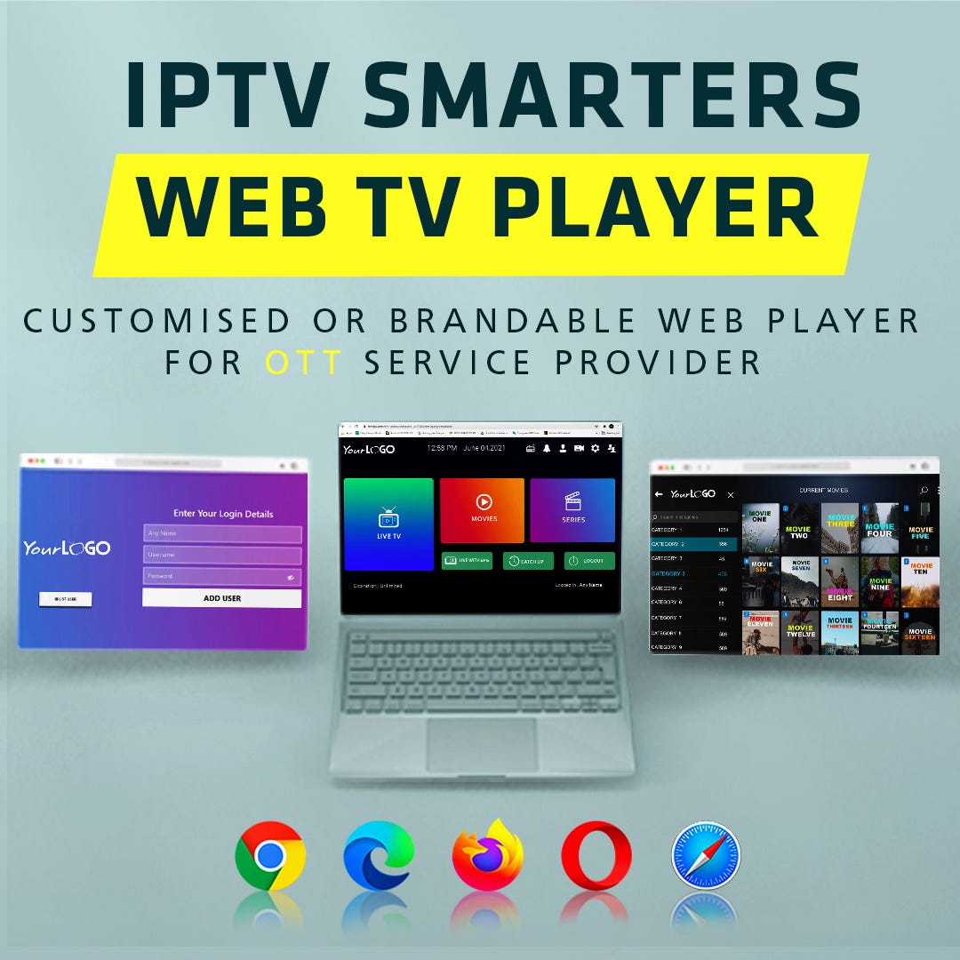 Custom IPTV Smarters Web TV Player - Rozvinmark - Medium