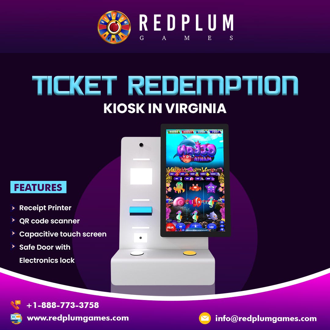 Ticket redemption Kiosk in Virginia | RedPlum Games - RedPlum Games ...
