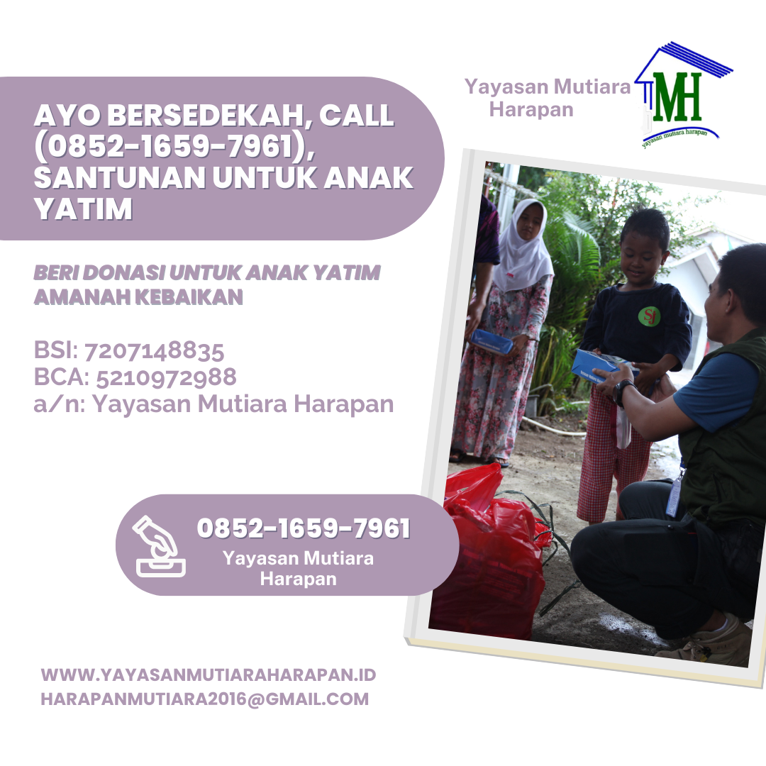 AYO PEDULI, CALL (0852–1659–7961), santunan anak yatim - Bunga Rinjani - Medium