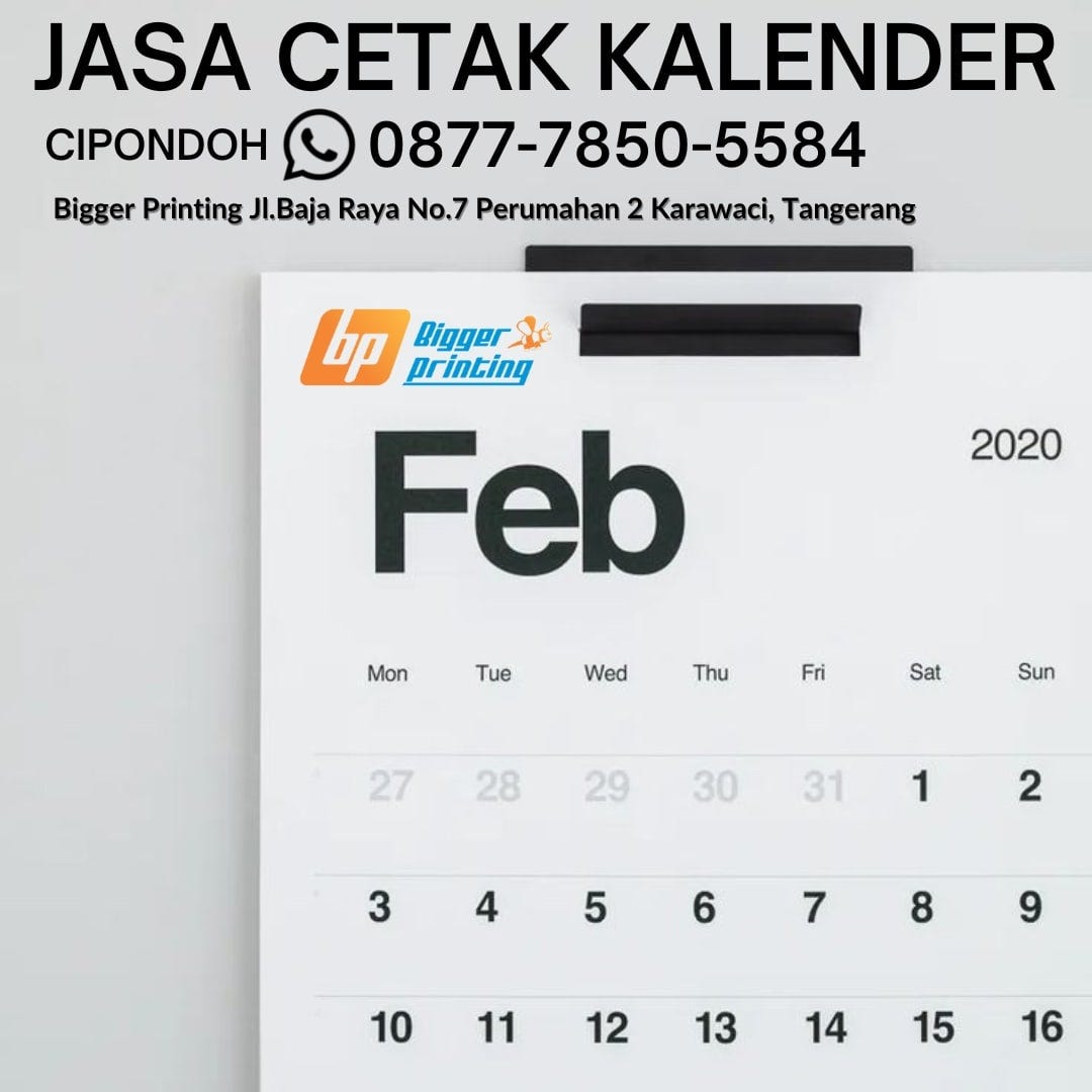Jasa Cetak Kalender CIPONDOH TANGERANG - Cetakkalender Tngrng - Medium