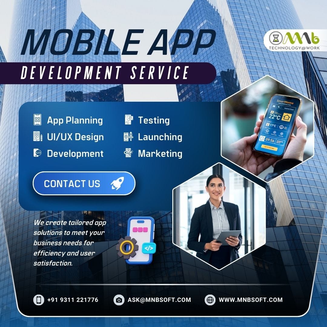 Mobile App Development Services| MNB SOFT SOLUTION - mnbsoft - Medium