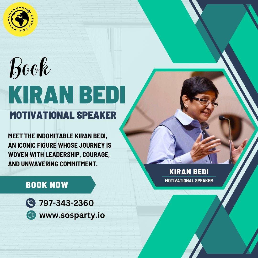 Book Kiran Bedi Motivational Speaker - Pratibha Goel - Medium
