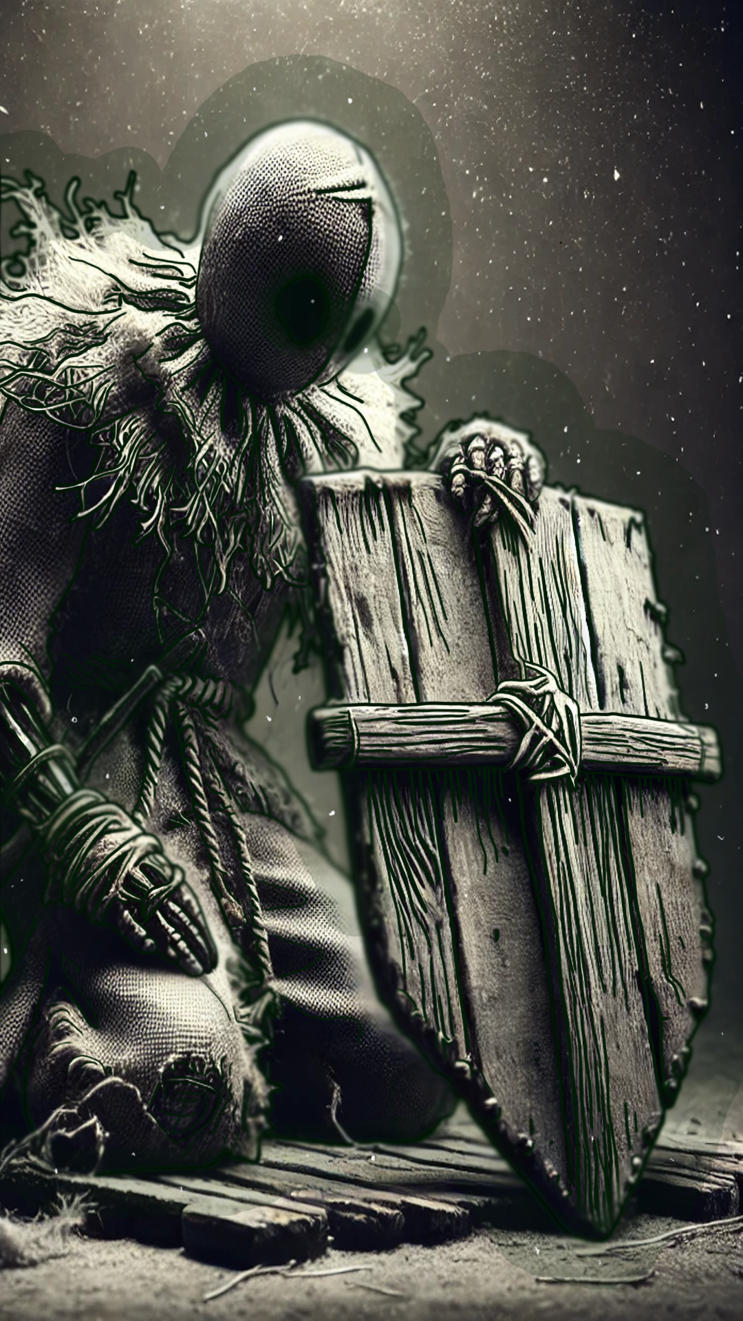 Heavy carries the straw shield. Sir knight, a man with moral splendour ...