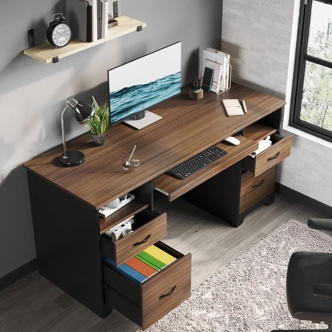 Office Desks With Drawers. In a modern office space, an office… | by ...