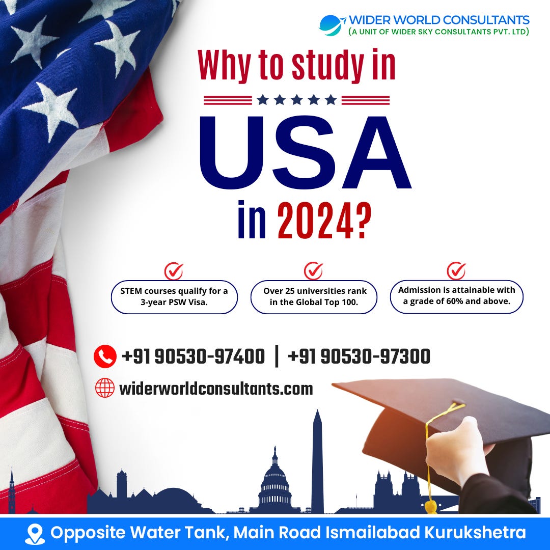 📚 Why Study in the USA in 2024? - Widerworldconsultants247 - Medium