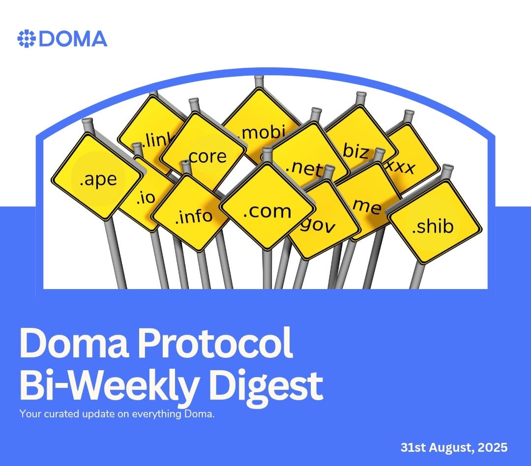 Doma Protocol Bi-Weekly Digest | 31st August, 2025 | by Inyeneobong ...