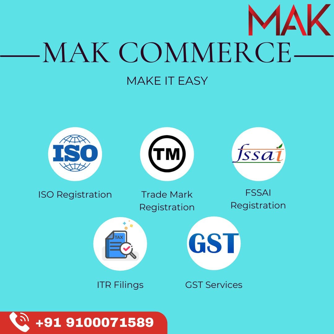 ISO Registration, GST Registration, Company Registration - Mak Commerce ...