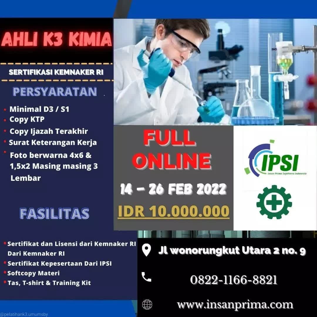 PT Insan Prima Sejahtera Indonesia merupakan PJK3 yang menyediakan jasa ...