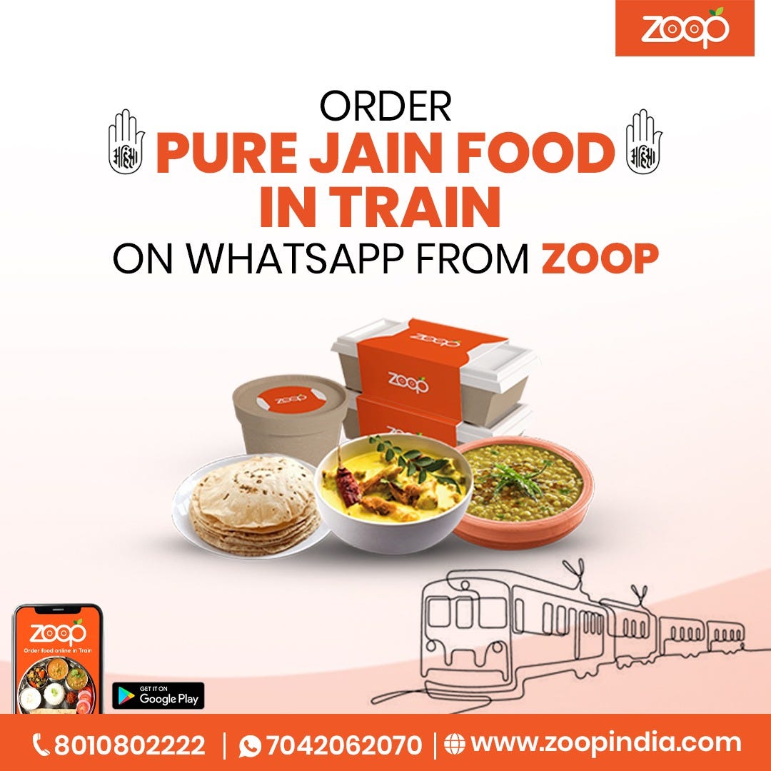 How to order Jain food on your train journey | by Zoop | Medium