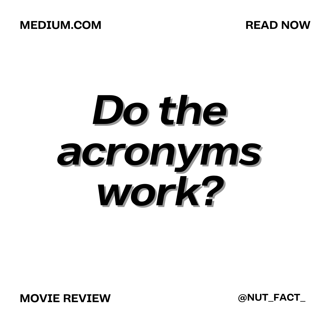 Do the acronyms work?. In 2019, when I started my community… | by Its ...