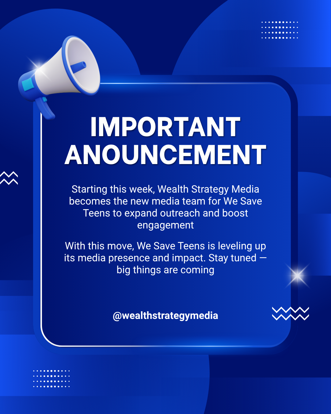 Wealth Strategy Media Joins Forces with We Save Teens as Their Official ...