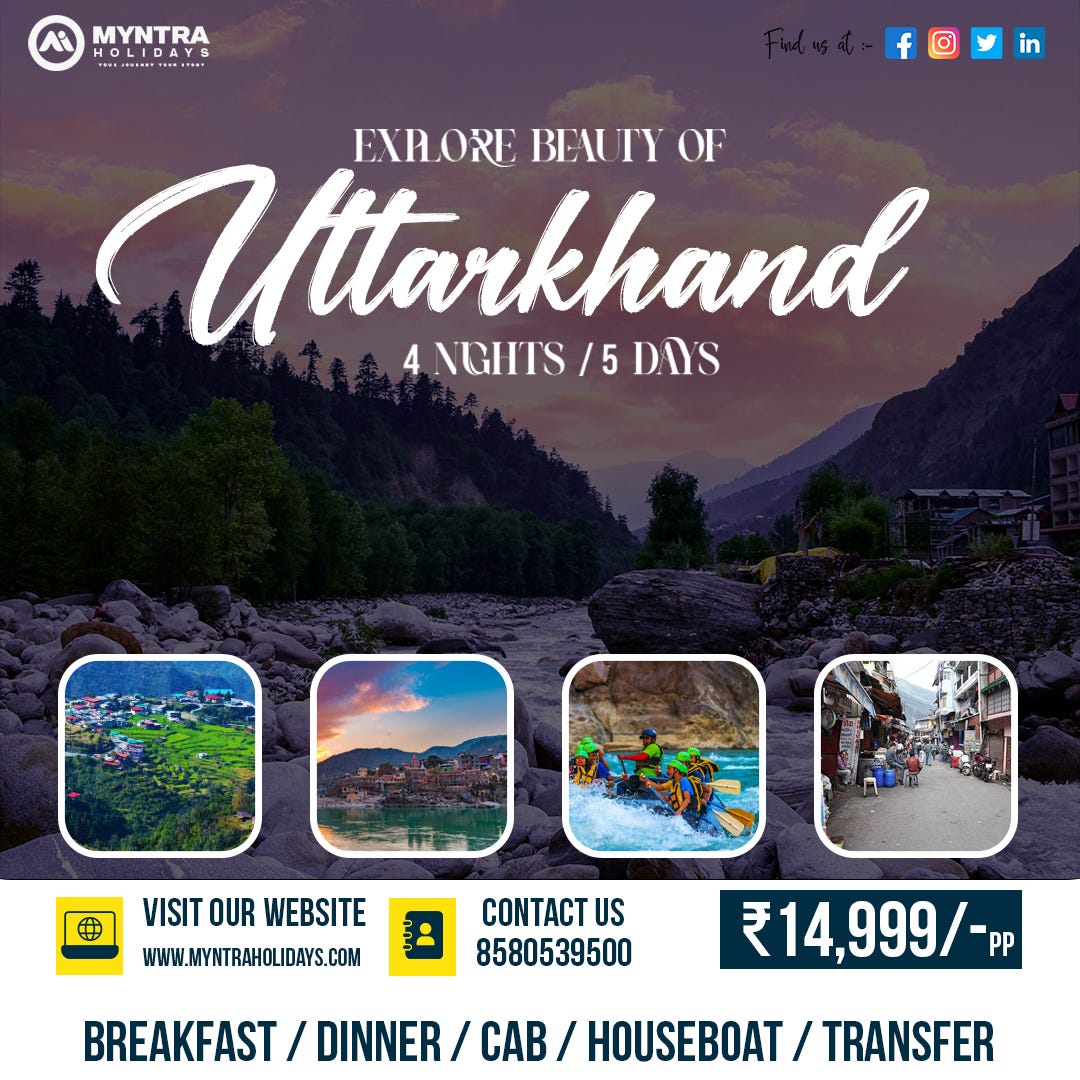 🌄 Discover the Enchanting Uttarakhand! 🌿 - Myntra Holidays - Medium