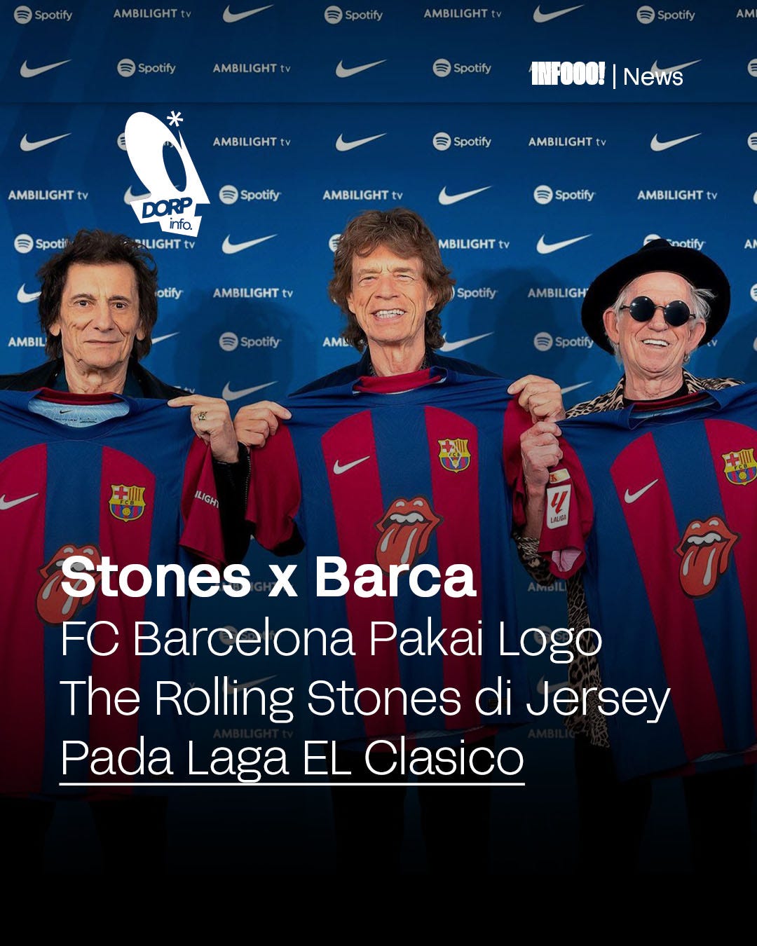 FC Barcelona Pakai Logo The Rolling Stones di Jersey Pada Laga El ...