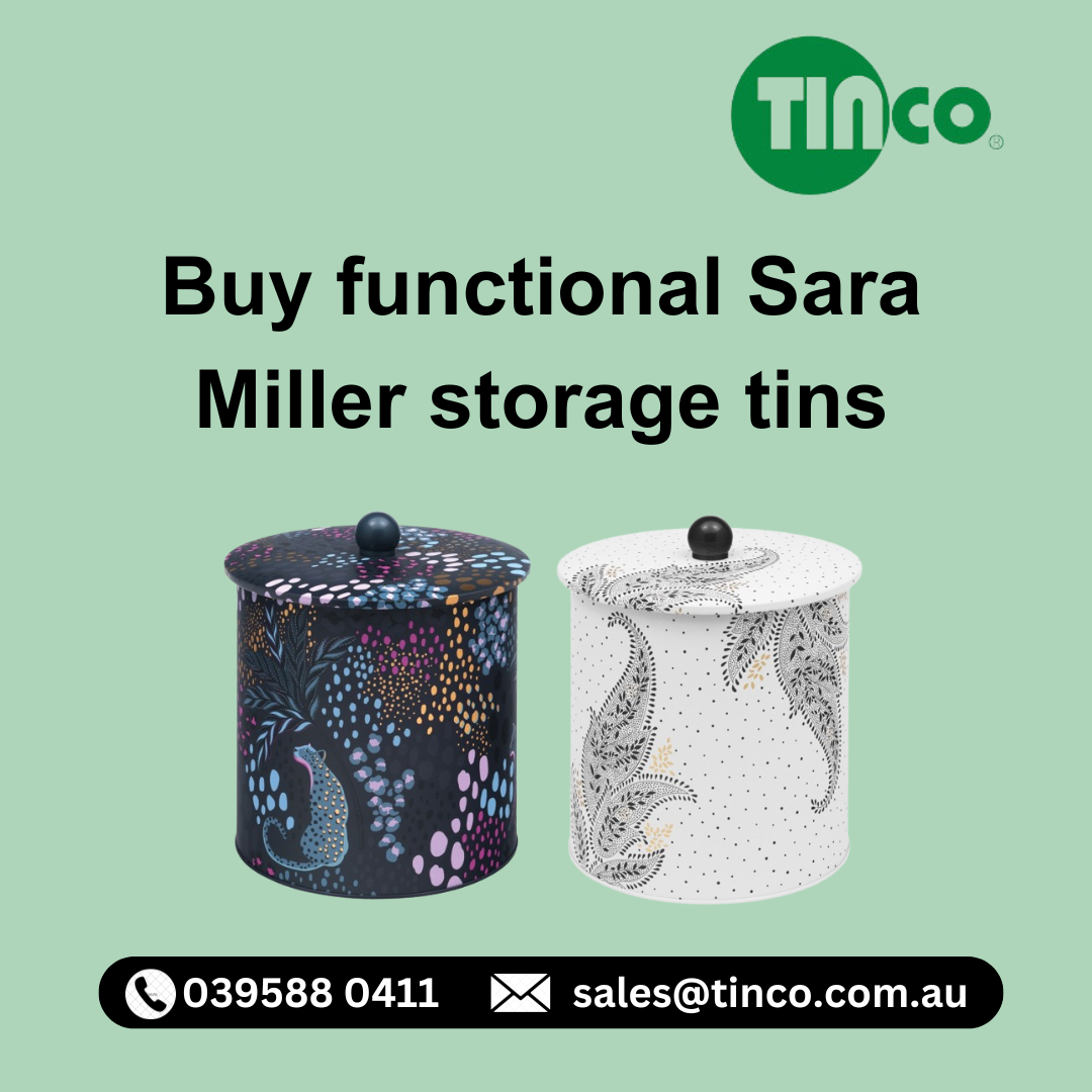 Sara Miller’s Chic and Functional Storage Tins for Every Home - Tinco ...
