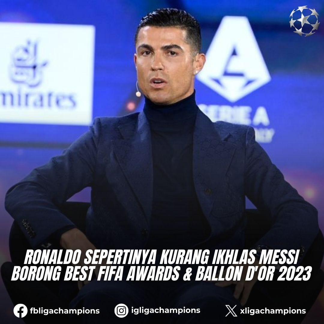 Ronaldo Sepertinya Kurang Ikhlas Messi Borong Best FIFA Awards & Ballon ...