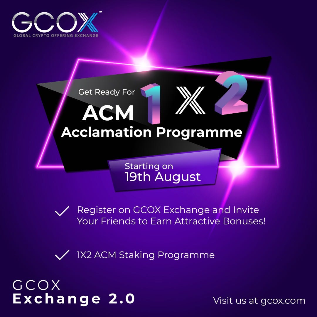 Explanation of ACM 1X2 Acclamation Programme | by GCOX Official | Medium