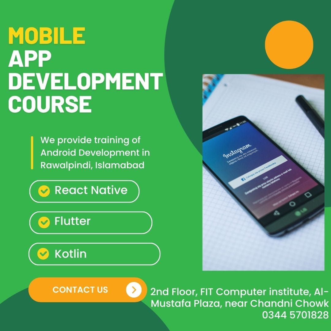 Mobile App Development Course Institute In Rawalpindi & Islamabad | by FIT Computer institute ...