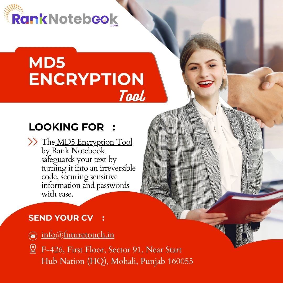 Hire The Best MD5 Encryption Tool — Rank Notebook - Ranknotebook - Medium